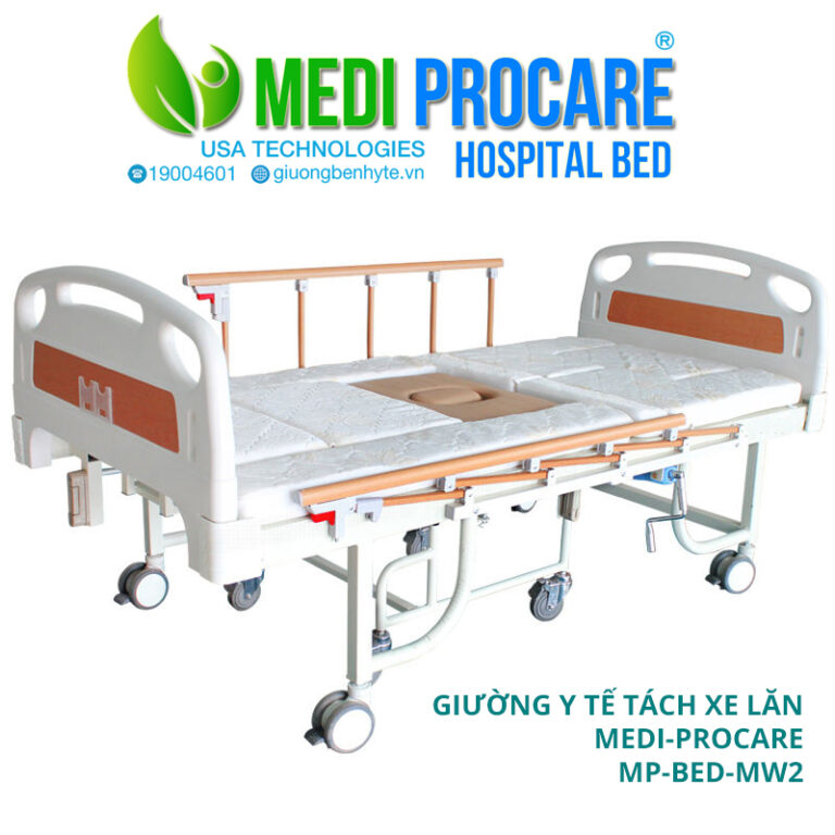Giường y tế, giường bệnh nhân cơ, đa năng, nghiêng trái phải, tách thành xe lăn, cho người già ...